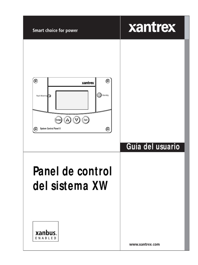 XANTREX SCPII Panel de Control Serie XW Manual Usuario ES PDF | PDF ...