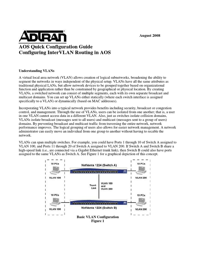 InterVLAN Routing Configuration Guide | PDF | Computer Network | Network Switch