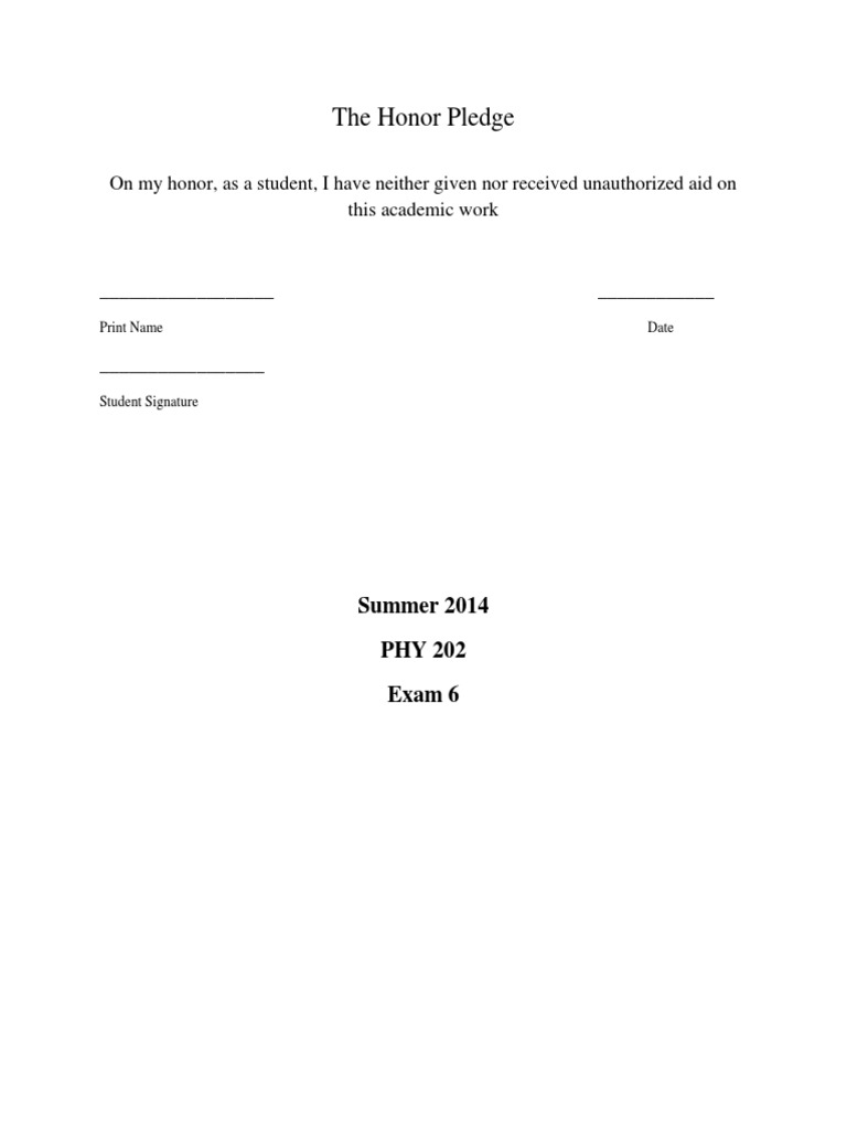 The Honor Pledge | PDF