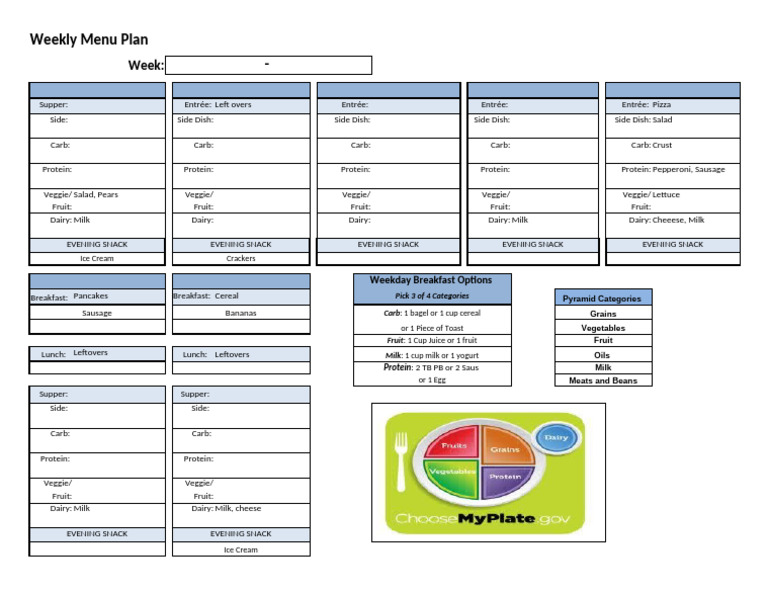 Menu Template | PDF | Wellness
