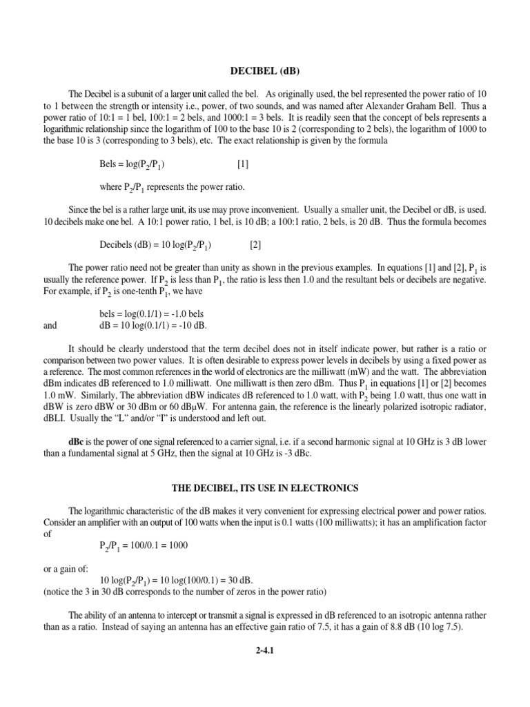 Understanding Decibels with Simple Examples | PDF | Decibel | Antenna ...
