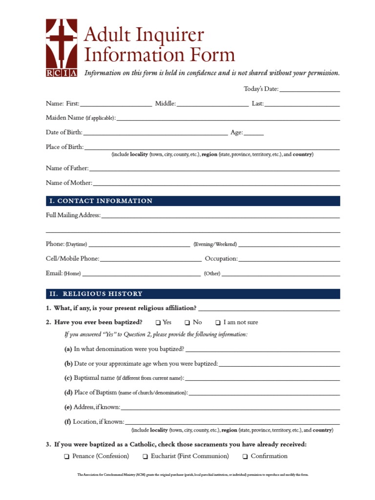 Smoy Rcia Registration | Download Free PDF | Marriage | Baptism