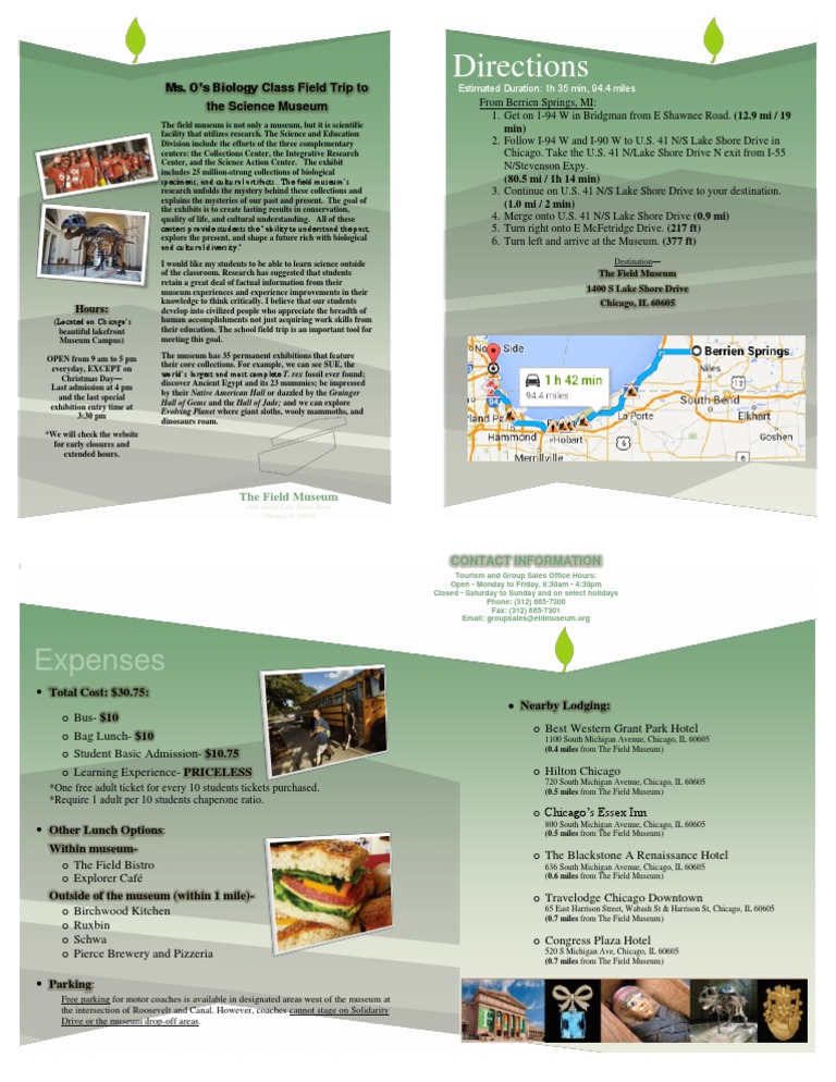 Field Trip Guide to The Field Museum | PDF | Tourism And Leisure | Science