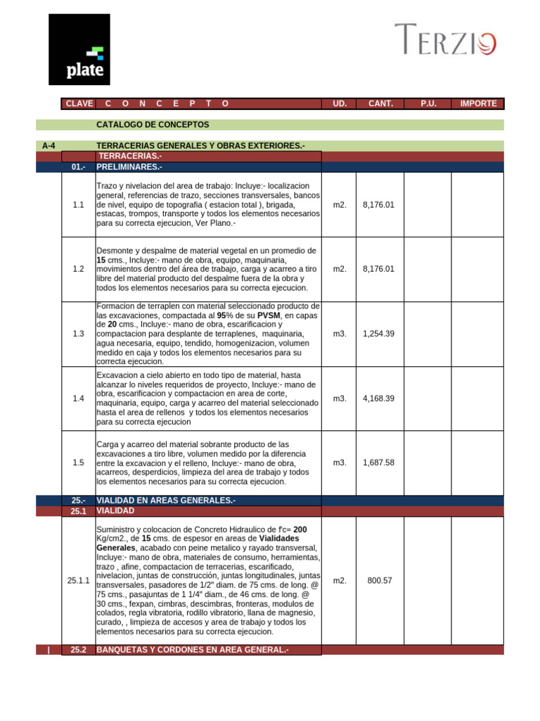 Catalogo de Conceptos de Acabados | PDF | Herramientas | Acero