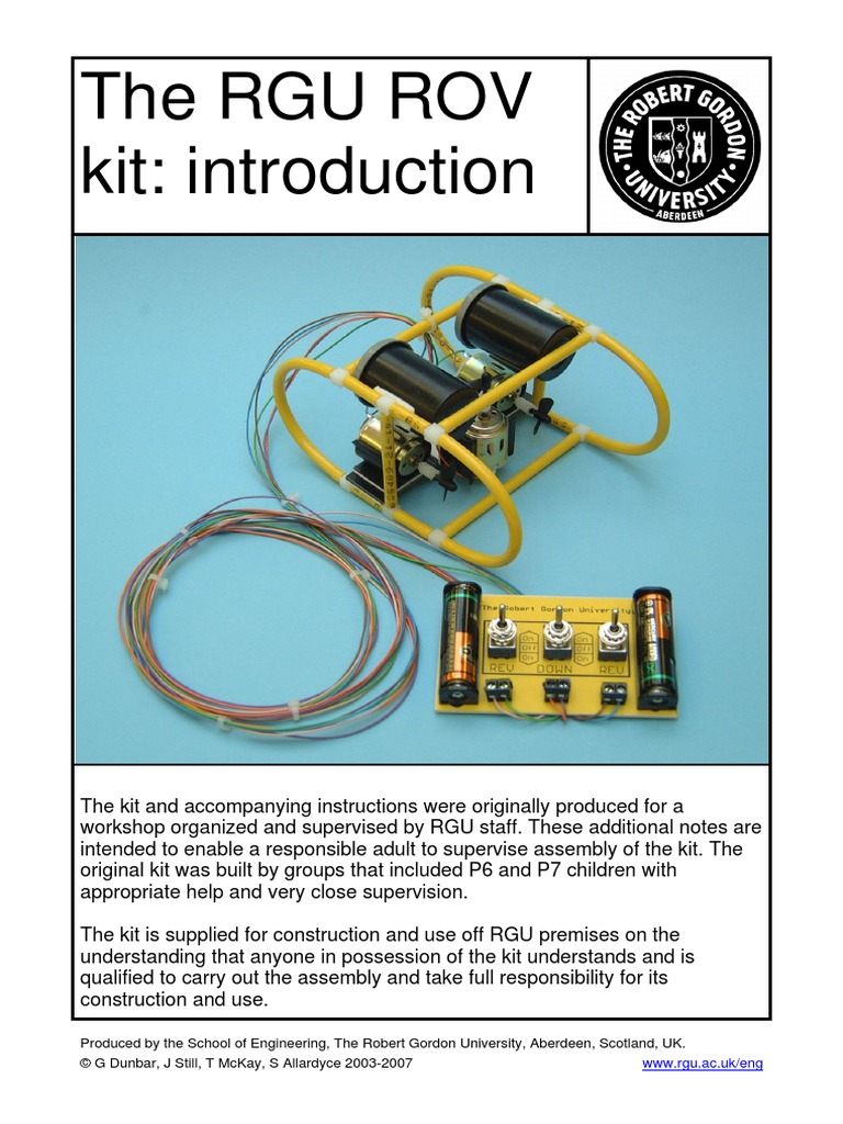 00 ROV Instructions Additional Revised | PDF | Buoyancy | Nature