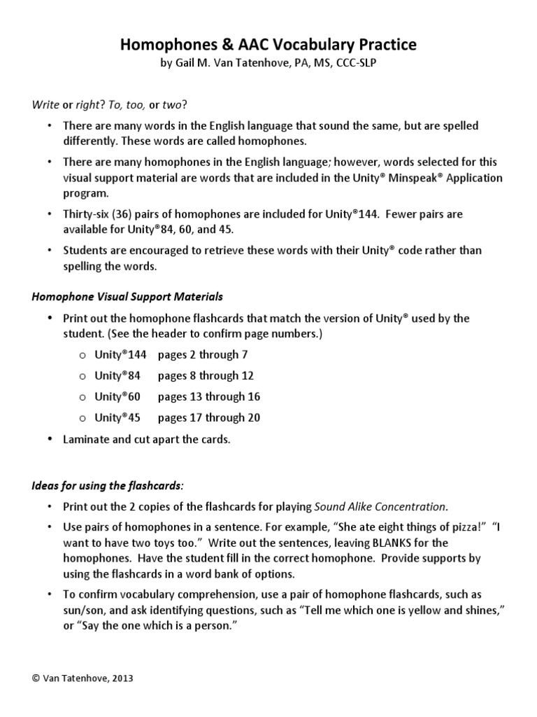 Homophones & AAC Vocabulary Practice: Write or Right? To, Too, or Two ...