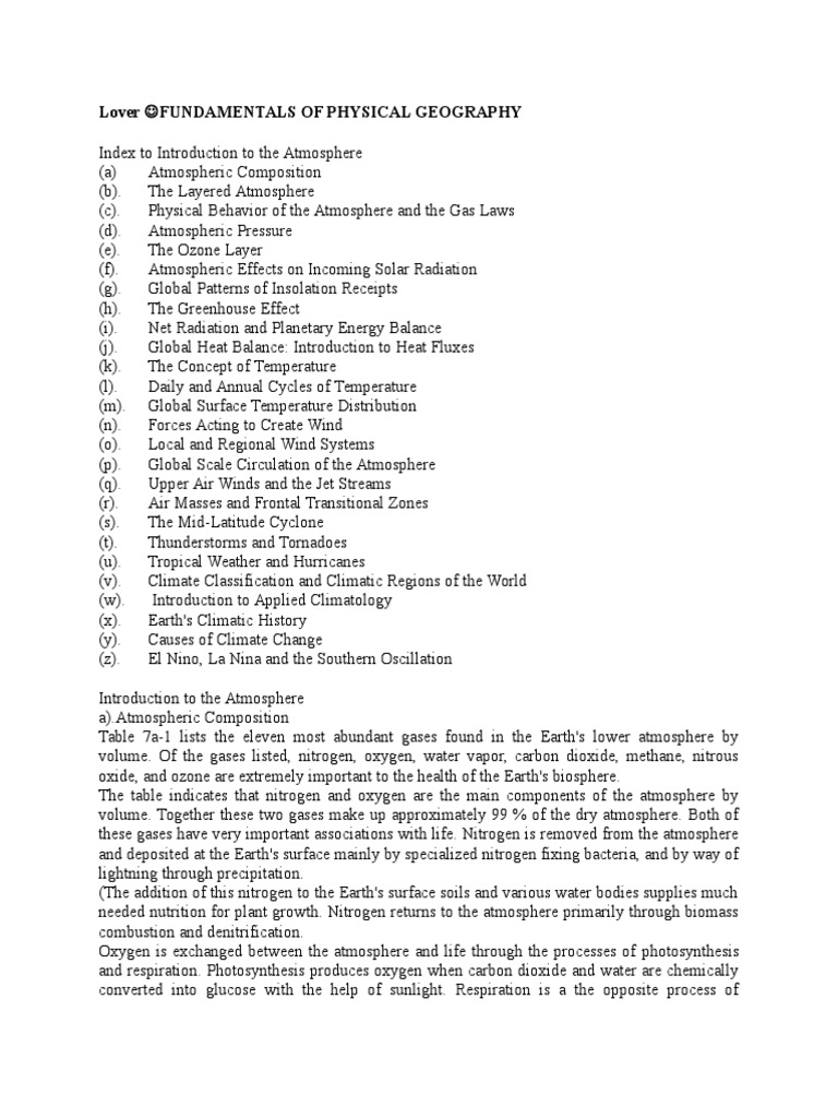 Fundamentals of Physical Geography | Download Free PDF | Stratosphere ...