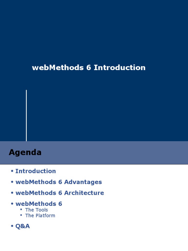 Webmethods6 Introduction | PDF | Workflow | Server (Computing)
