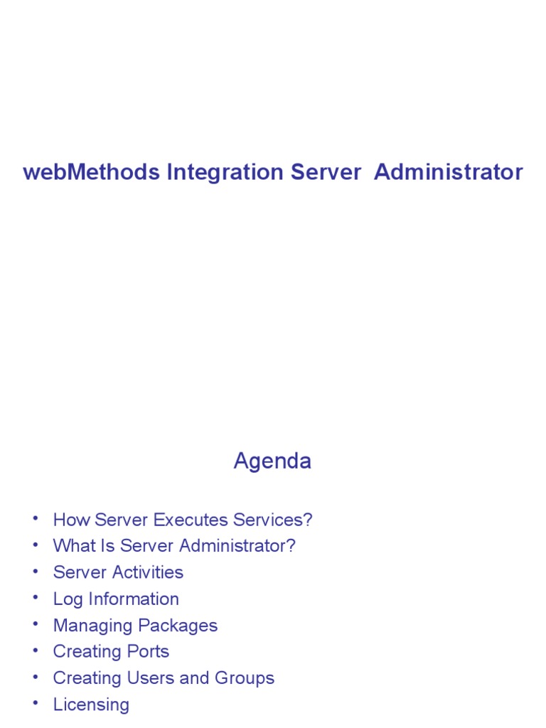 webMethods Integration Server Overview | PDF | Technology & Engineering