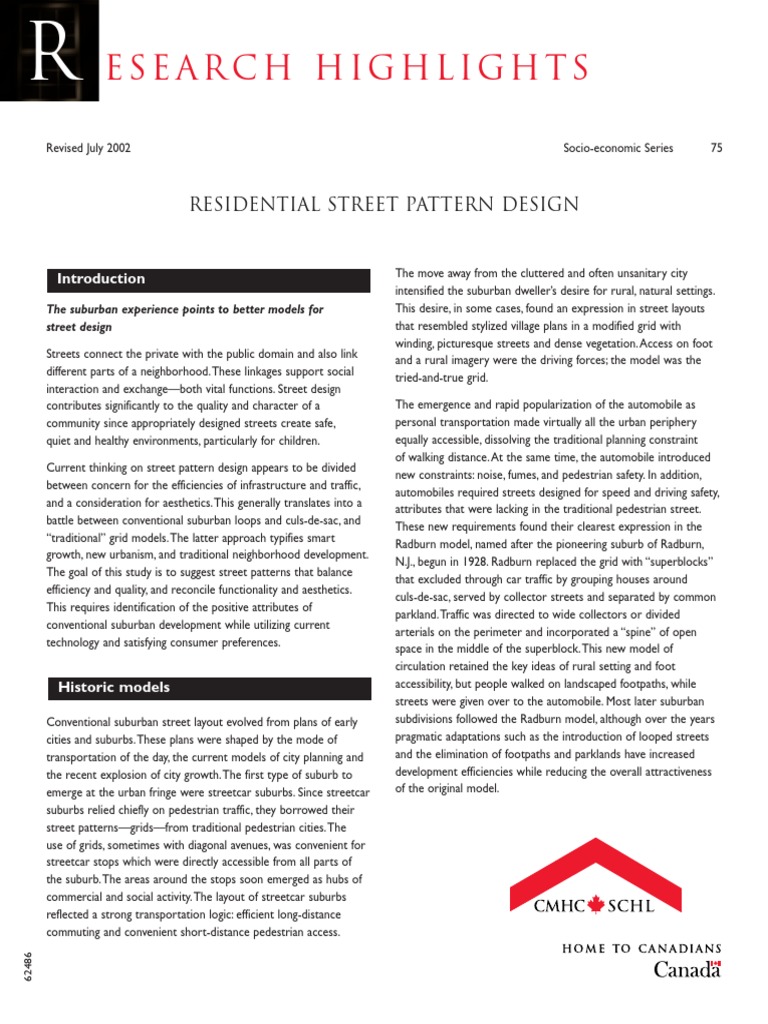 Residential Street Pattern | PDF | Suburb | Traffic