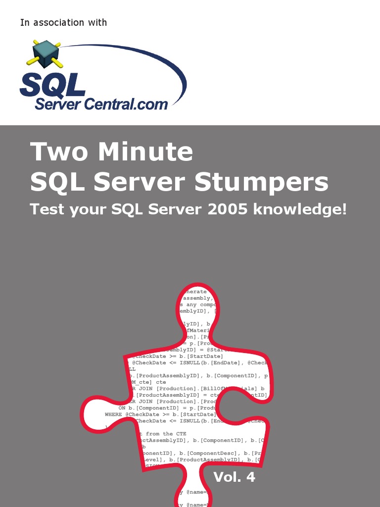 Two Minute Stumpers - v4 | PDF | Microsoft Sql Server | Sql