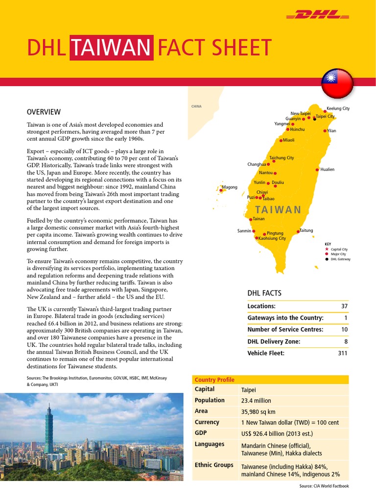 Exporting To Taiwan - The DHL Fact Sheet | PDF | Taipei | Taiwan