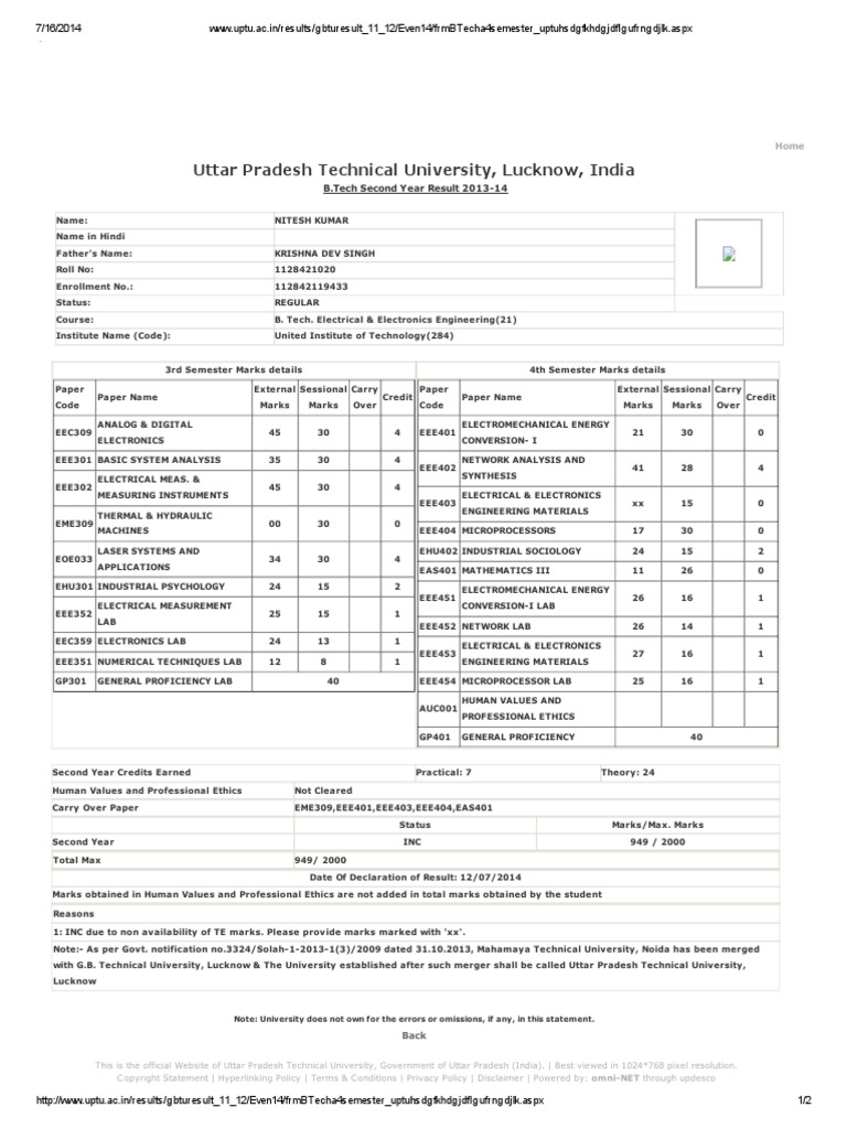 Uttar Pradesh Technical University, Lucknow, India | PDF | Electronics ...