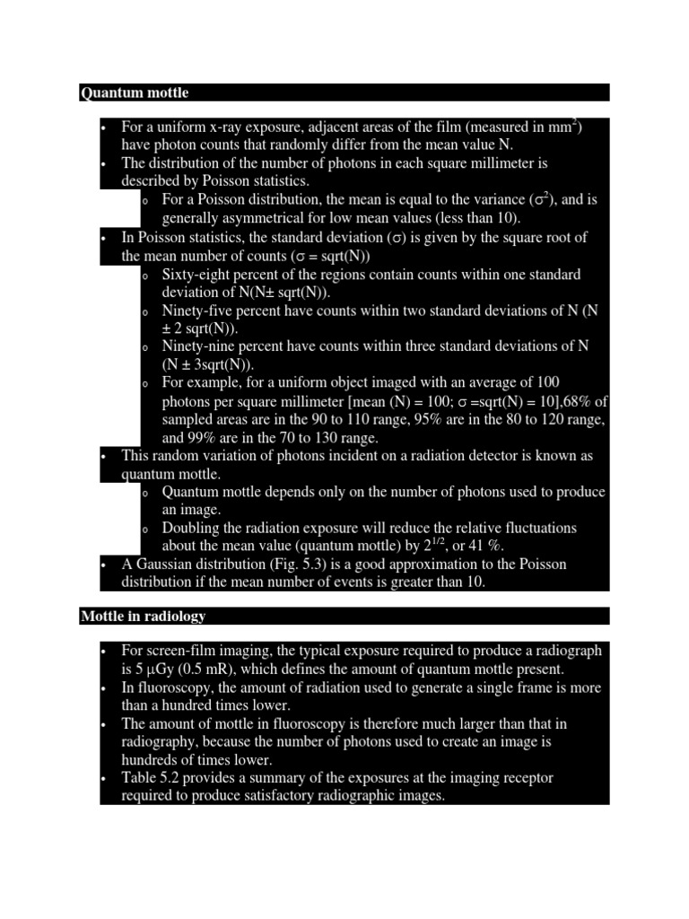 Quantum Mottle Explained in Radiology Imaging | PDF | Radiography ...