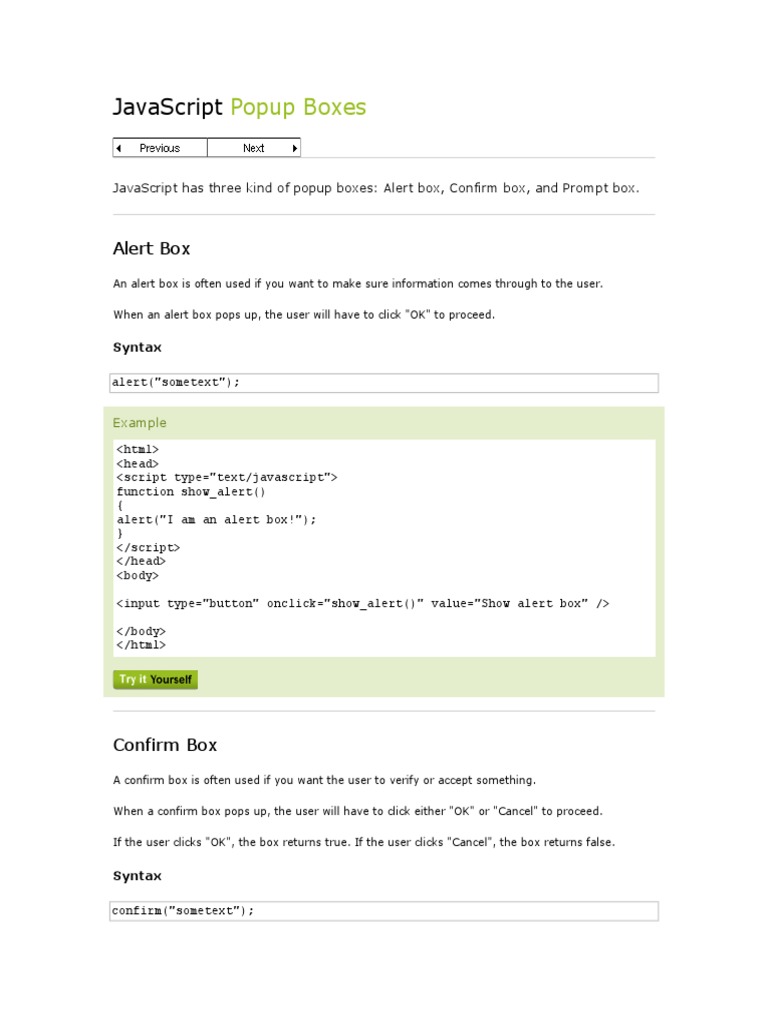 12 Popup Boxes | PDF