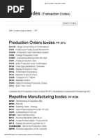 SAP Factory Calendar Tcodes (Transaction Codes) | PDF | Time Management ...