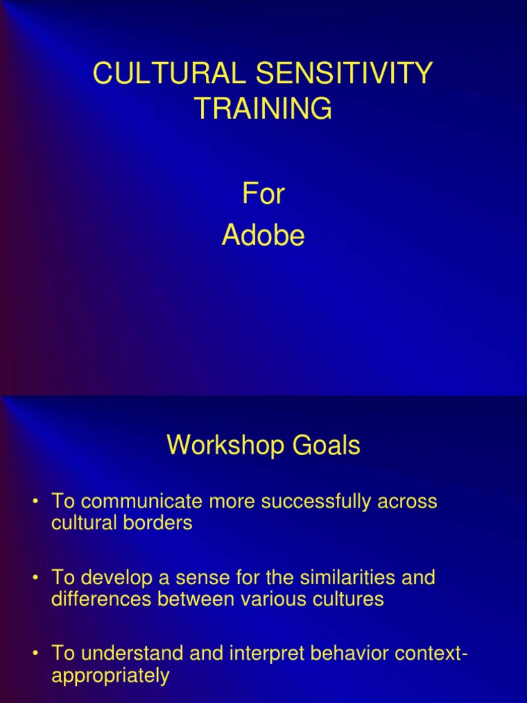 Cultural Sensitivity Training | PDF | Cross Cultural Communication ...