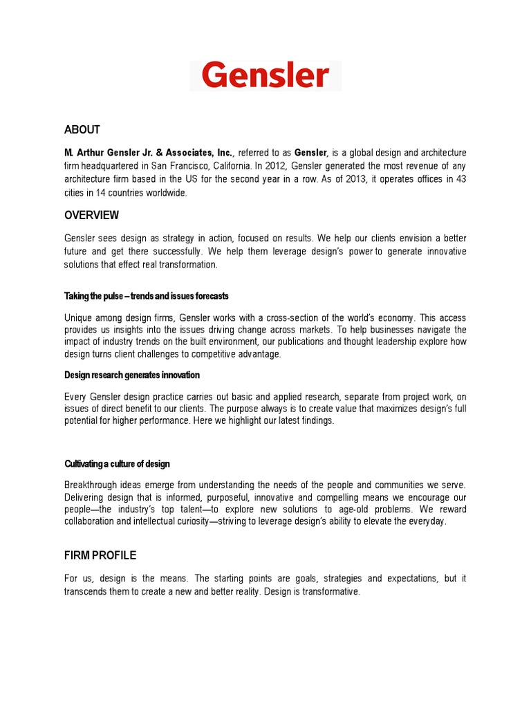 Gensler | PDF | Innovation | Design