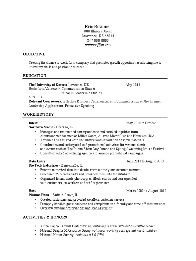 Eric Resume Final | PDF