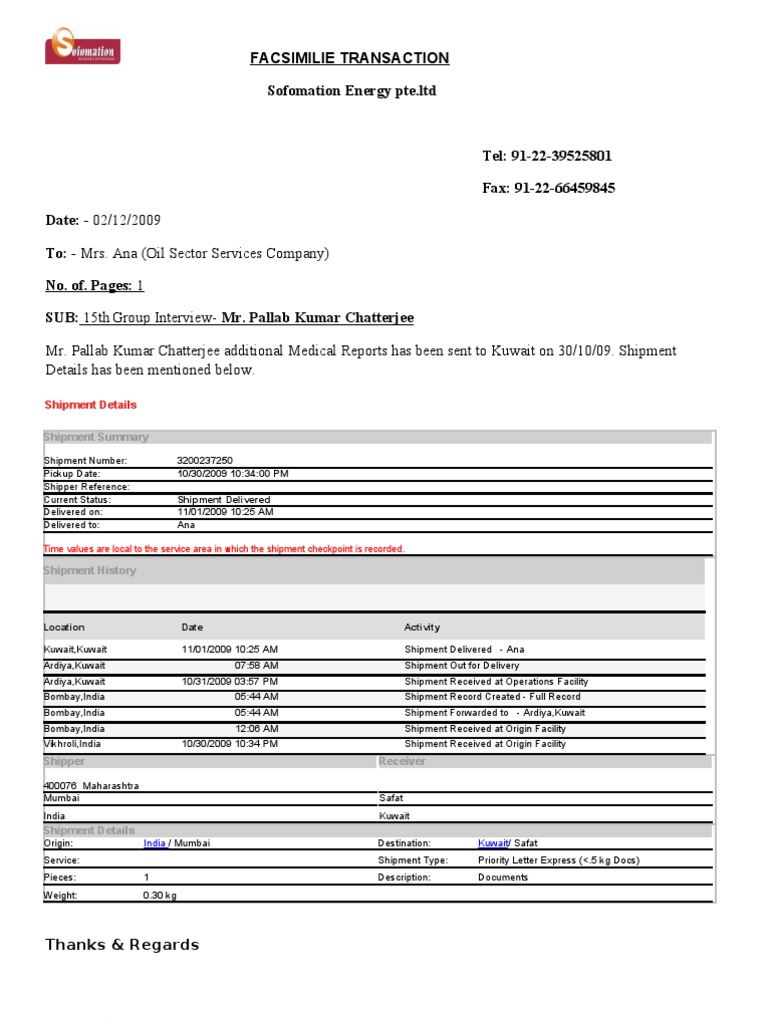 Shipment Delivery Confirmation Report | PDF | Business
