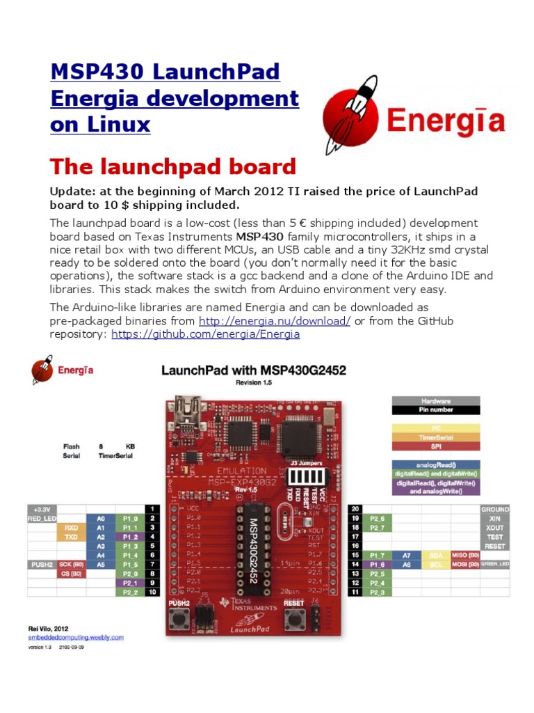 Instalar Energia MSP430 | PDF | Arduino | Classes Of Computers