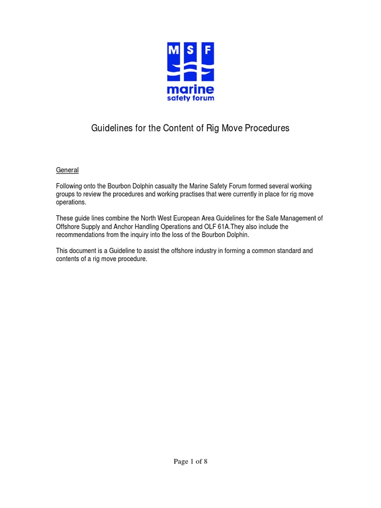 5-Guidelines for the Content of Rig Move Procedures | Offshore Drilling ...