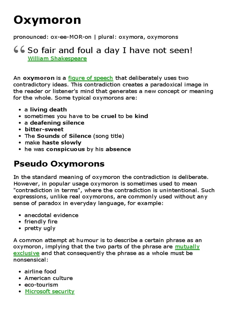 Oxymoron List