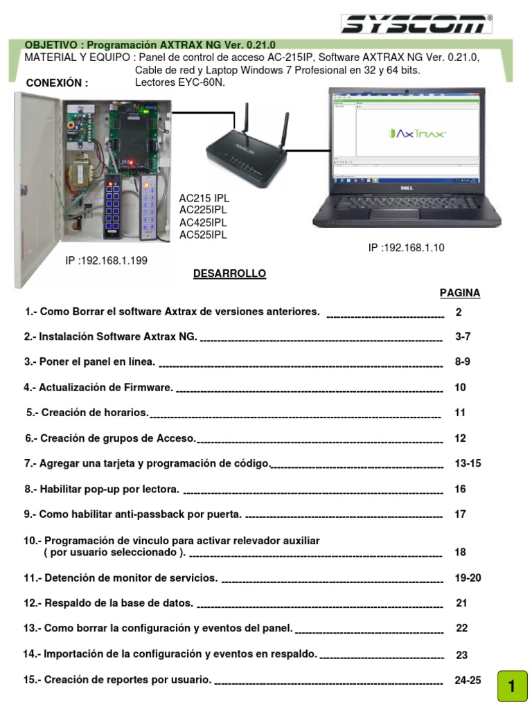 Manual AxTrax As-525 | PDF | Servidor SQL de Microsoft | Windows 7