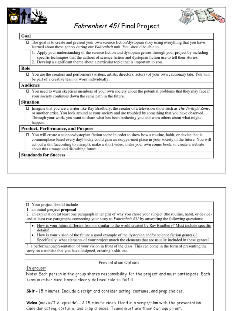 Science Fiction Final Performance Task | PDF | Science Fiction | Dystopia