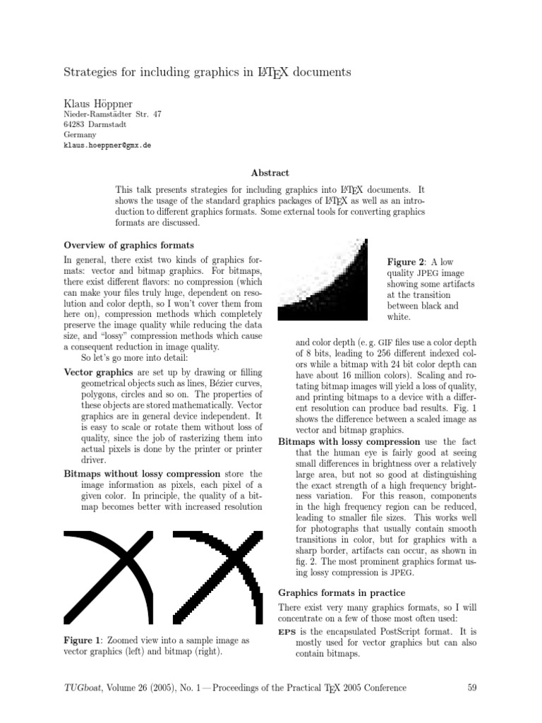 Strategies For Including Graphics in L TEX Documents: Klaus H Oppner | PDF | Data Compression ...