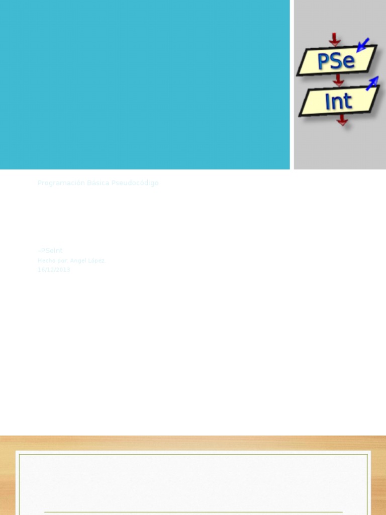 Programación Básica Pseudocódigo - PSeInt | PDF | Algoritmos | Programación de computadoras