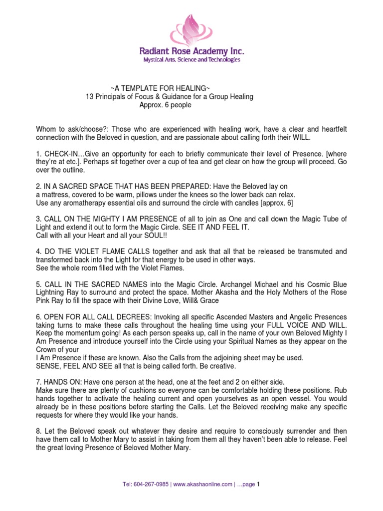 Group Healing Template Guide | PDF | Ascended Master | Angel