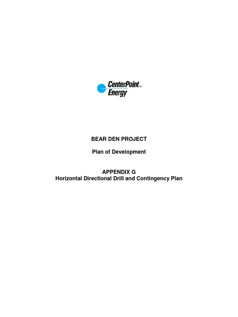 Appendix G - Horizontal Directional Drill and Contingency Plan FINAL ...