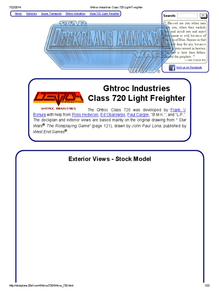 Ghtroc Industries Class 720 Light Freighter | PDF | Elevator | Ships