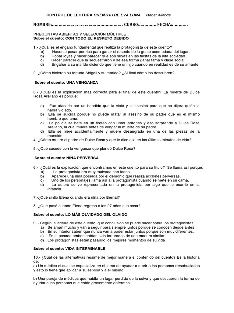 Control Eva Luna | PDF | Ocio