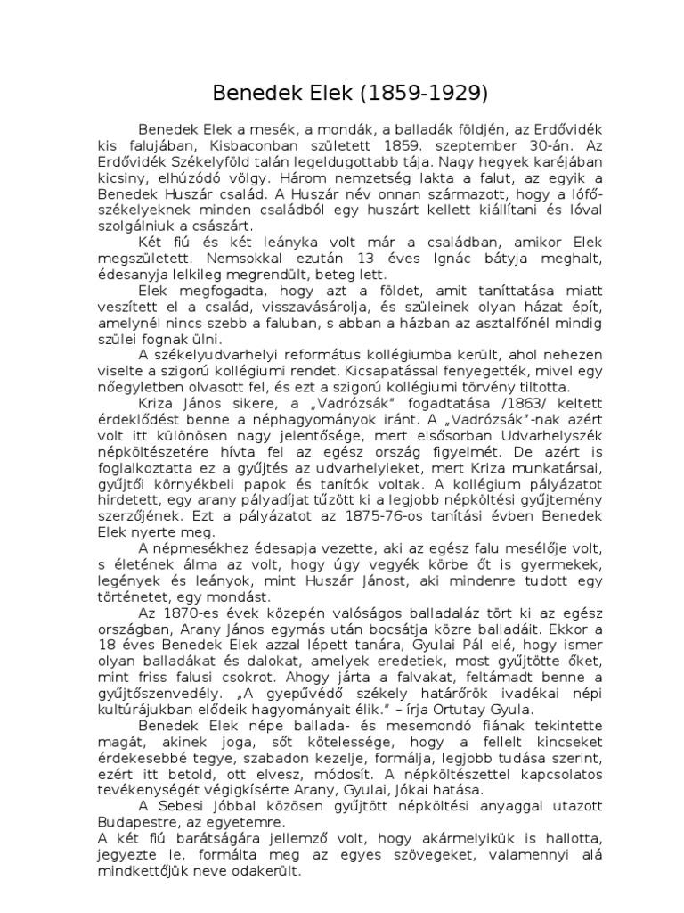 Benedek Elek | PDF
