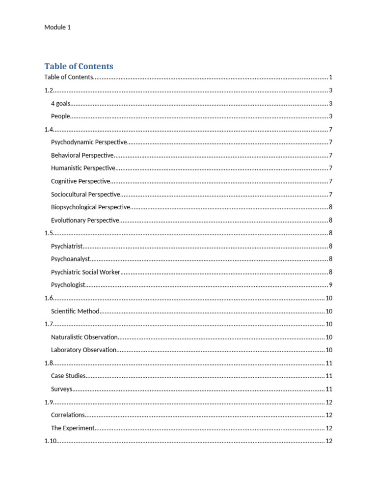 AP Psychology Module 1 Notes | PDF | Psychology | Experiment