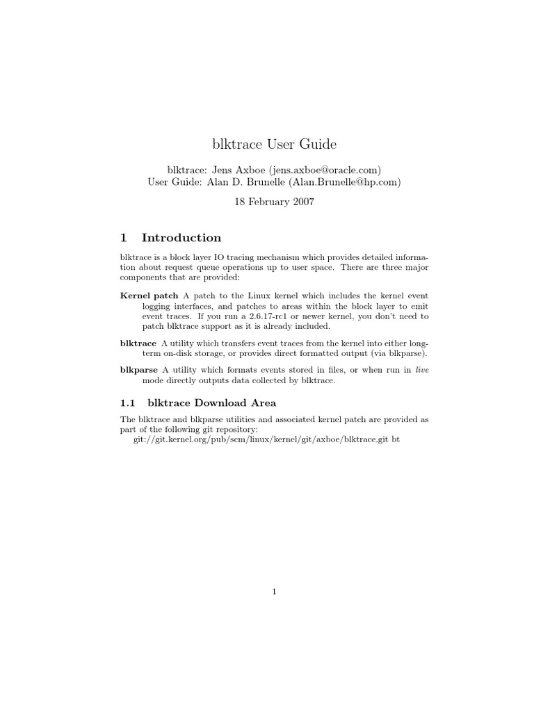Blktrace | PDF | File System | Input/Output