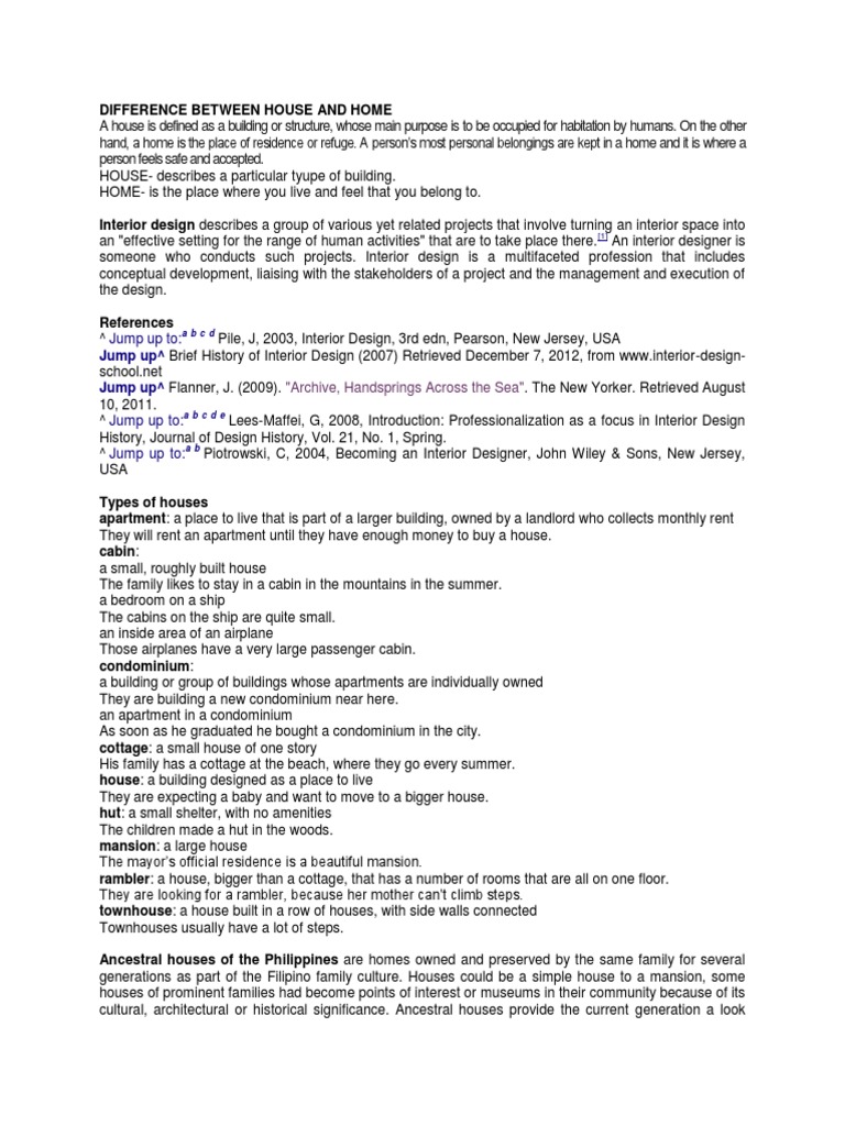 Difference Between House and Home | PDF | Parallel Computing | Personal ...