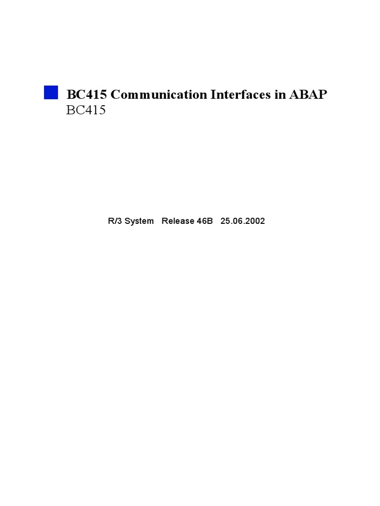 009 (1) .BC415 Communication Interfaces in ABAP | PDF | Application Programming Interface ...