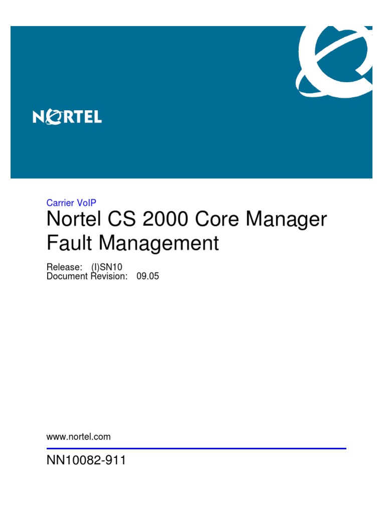 Carrier VoIP Nortel CS 2000 Core Manager Fault Management | PDF ...