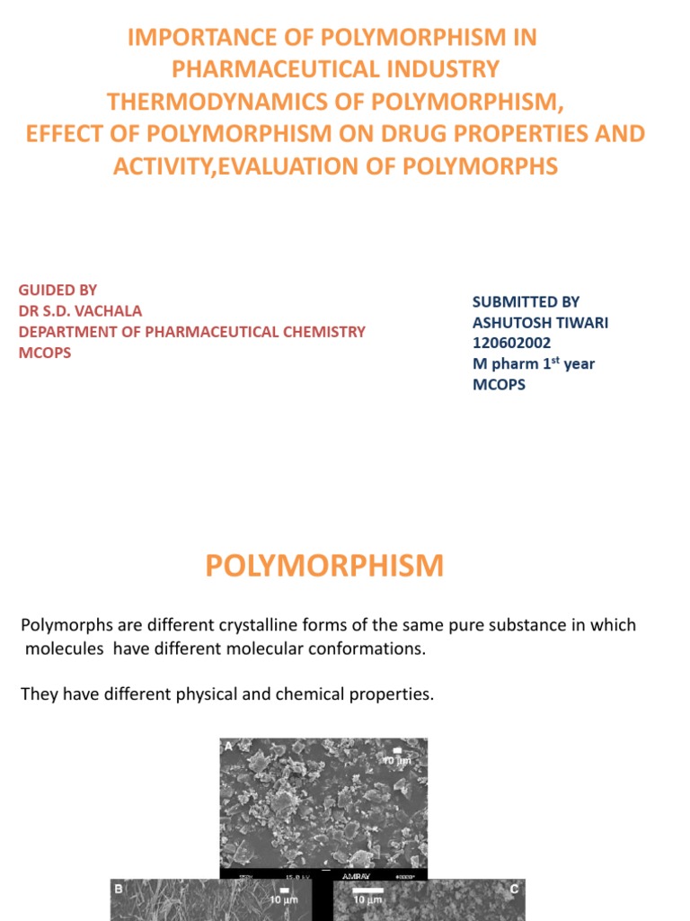 Importance Of Polymorphism In Pharmaceutical Industry Thermodynamics Of ...