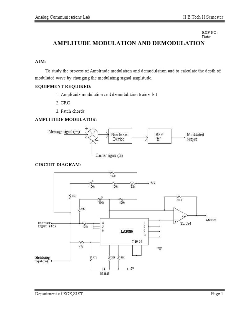 Ac Lab (Final Document) | PDF | Modulation | Frequency Modulation