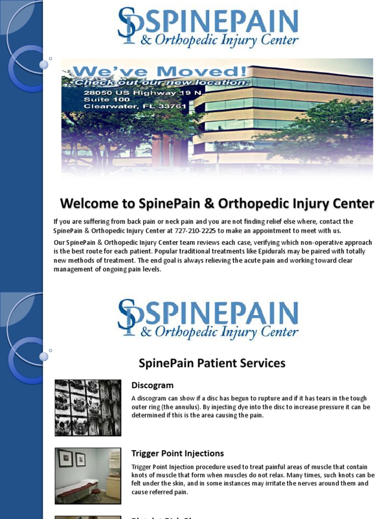 Spine Pain Center | PDF | Pain | Physical Therapy