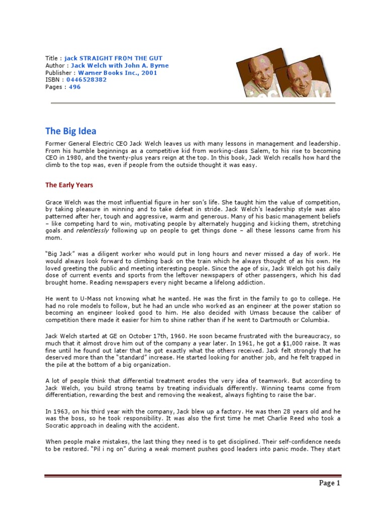 Jack Straight From the Gut | Six Sigma | General Electric