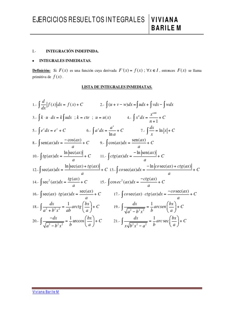 Ejercicios Resueltosssss de Integrales Tiene Impro | PDF | Métodos y materiales de enseñanza