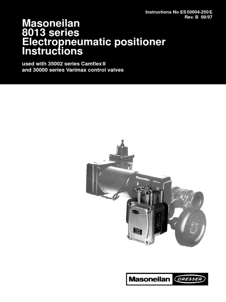 8013 Instruction Manual For Camflex and Varimax | PDF | Valve | Actuator