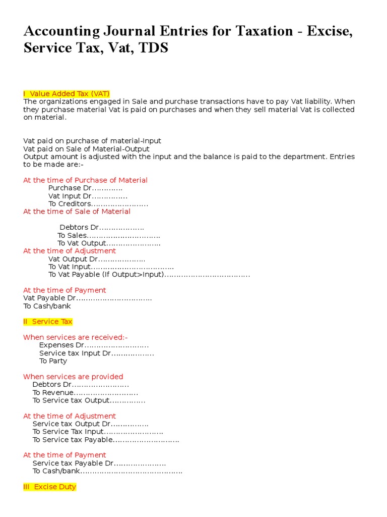 Tax Journal Entries Explained | PDF