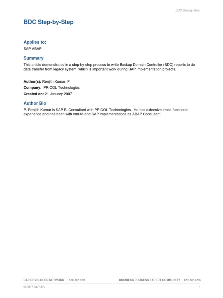 Backup Domain Controller (BDC) Step-By-Step | PDF | Digital Technology | Information Technology