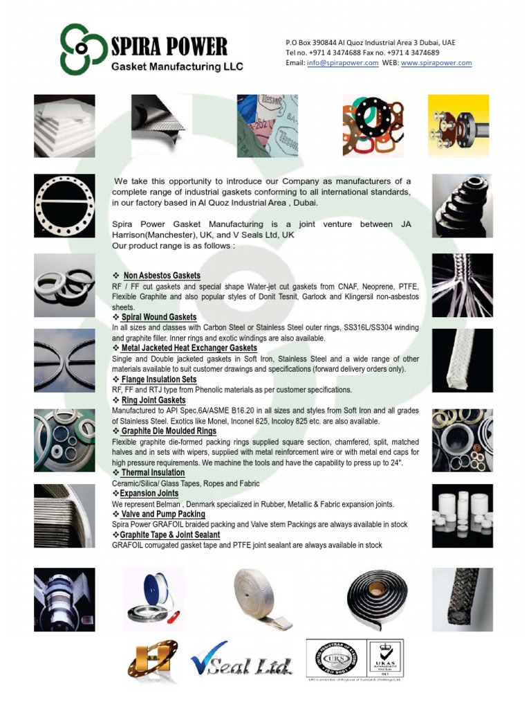 Introduction to Spira Power Gasket Manufacturing LLC: A Leading ...